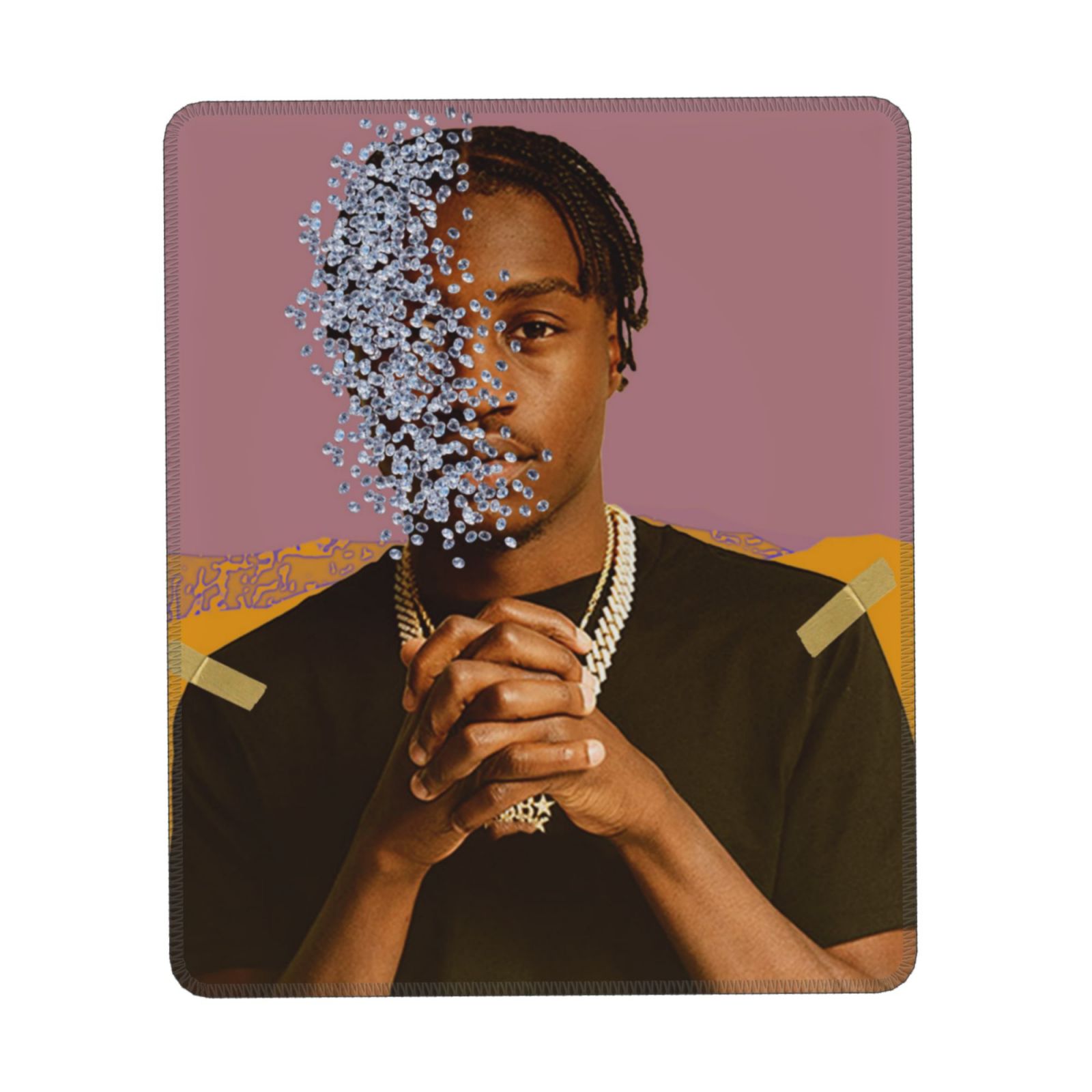 Lil Tjay Rapper Mouse Pad Non-Slip Rubber Base Mousepad Desktop ...