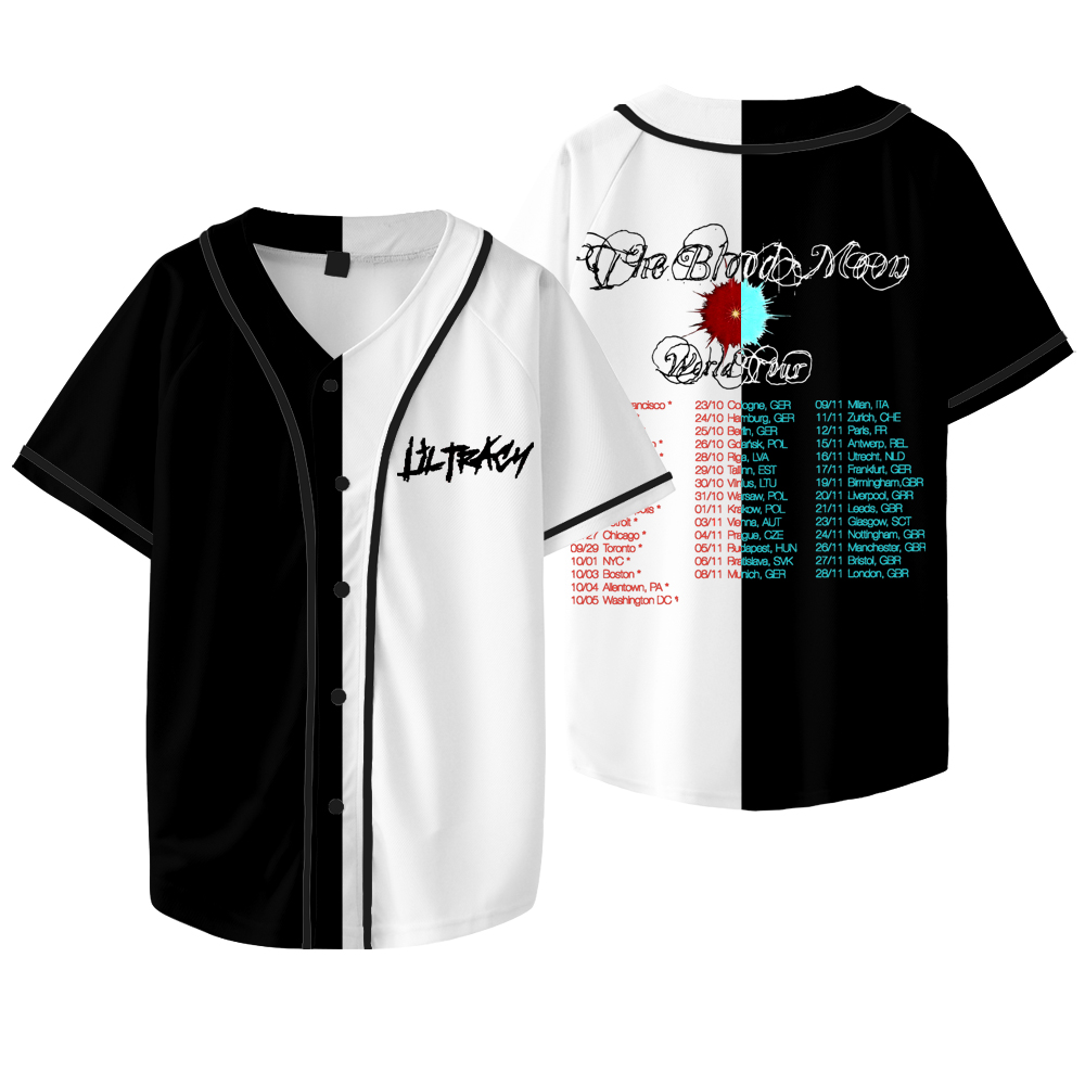 Lil Tracy The Blood Moon Tour Baseball Jersey Merch Personalized ...