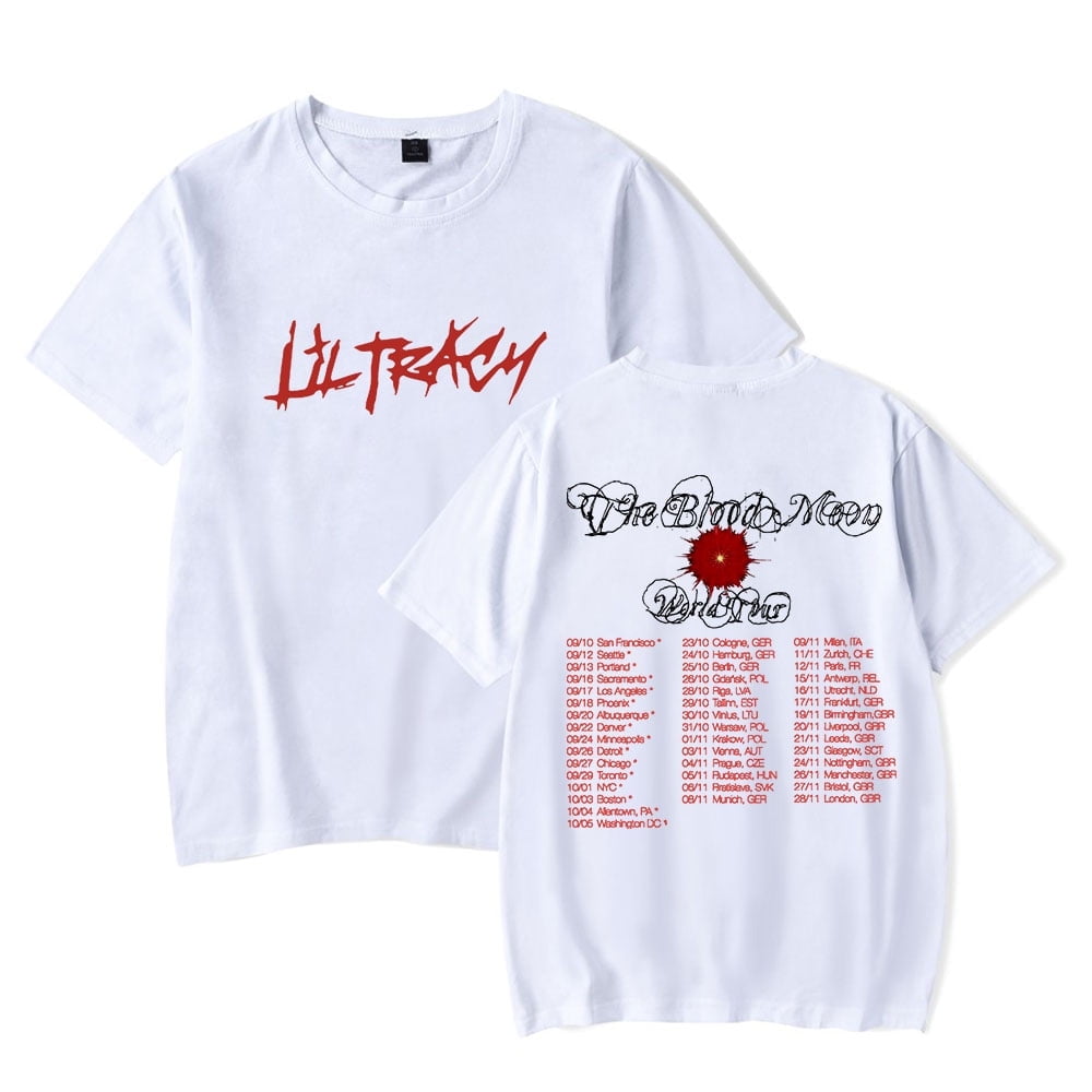 Lil Tracy The Blood Moon Tour Merch T-shirt Fashion Men And Women Role ...