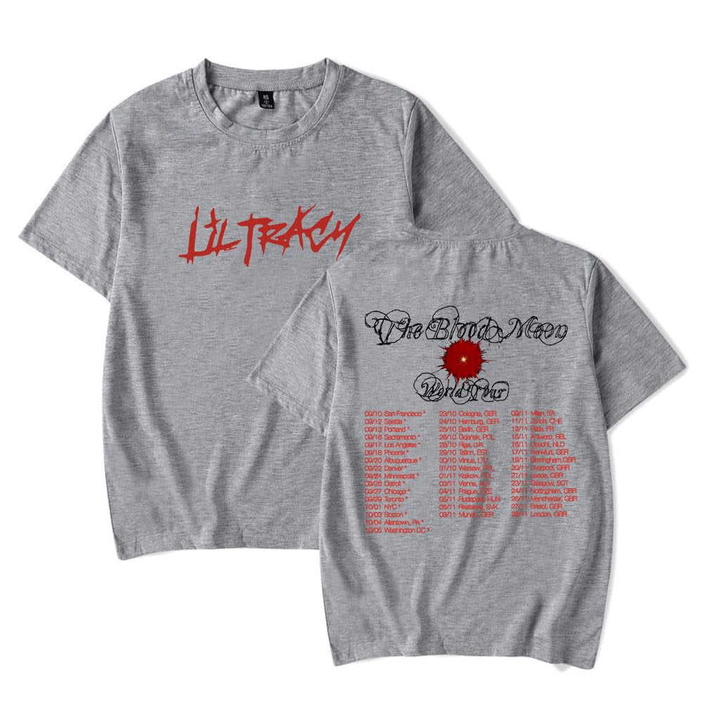 Lil Tracy The Blood Moon Tour T-Shirt Unisex Short Sleeve Round Neck ...