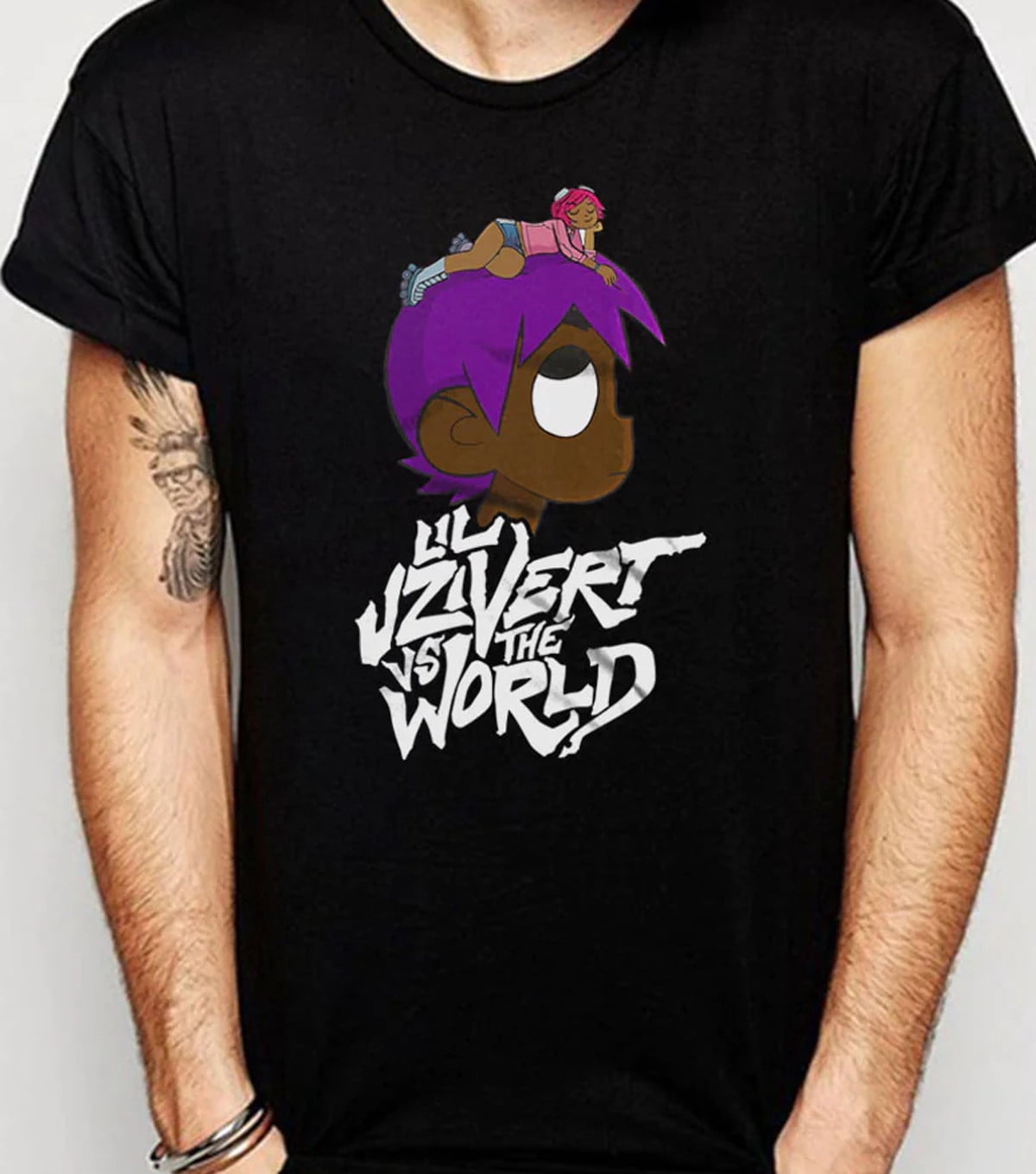 Lil Uzi Vert Vs World caricature black T-shirt short sleeve S to 5Xl ...