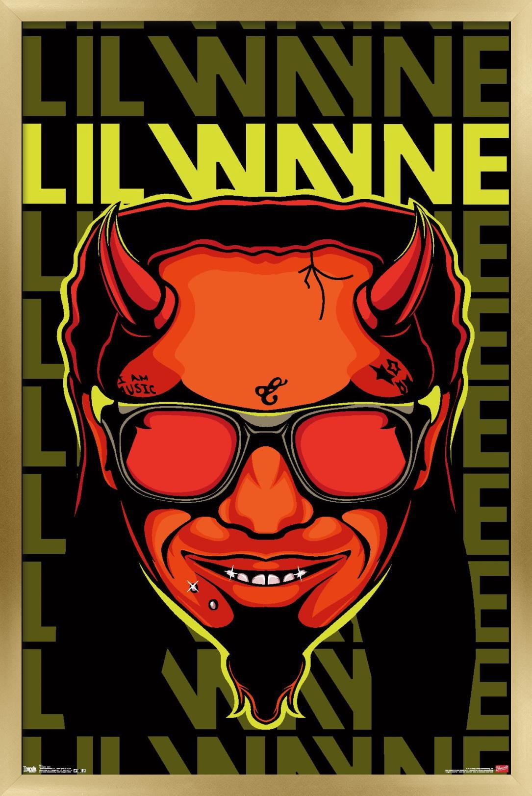 Lil Wayne - DeVil Wall Poster, 22.375" x 34", Framed - Walmart.com