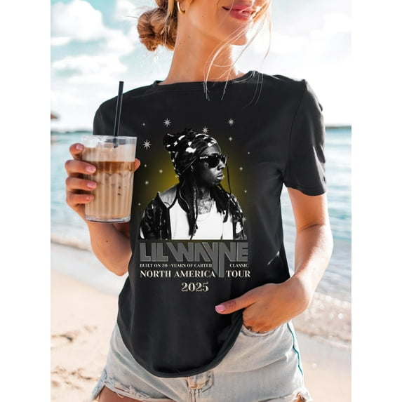 Lil Wayne Rap Tour 2025 Vintage Shirt, Lil WAYNE Tour 2025 Tee, North ...