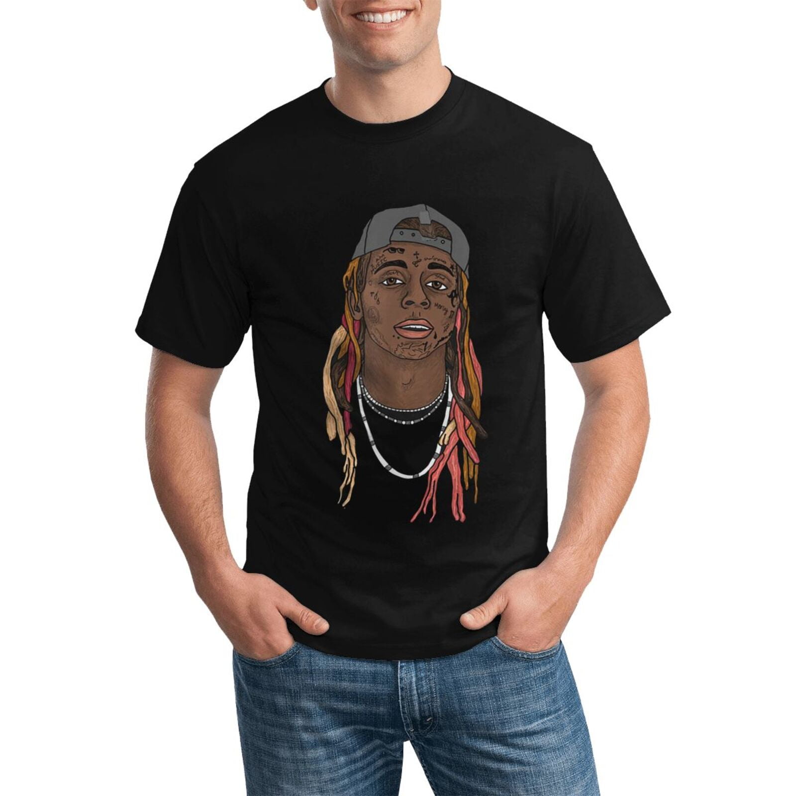 Lil Wayne Rapper Men'S Fashion Tour 2024 Official T Shirts Retro 90s ...