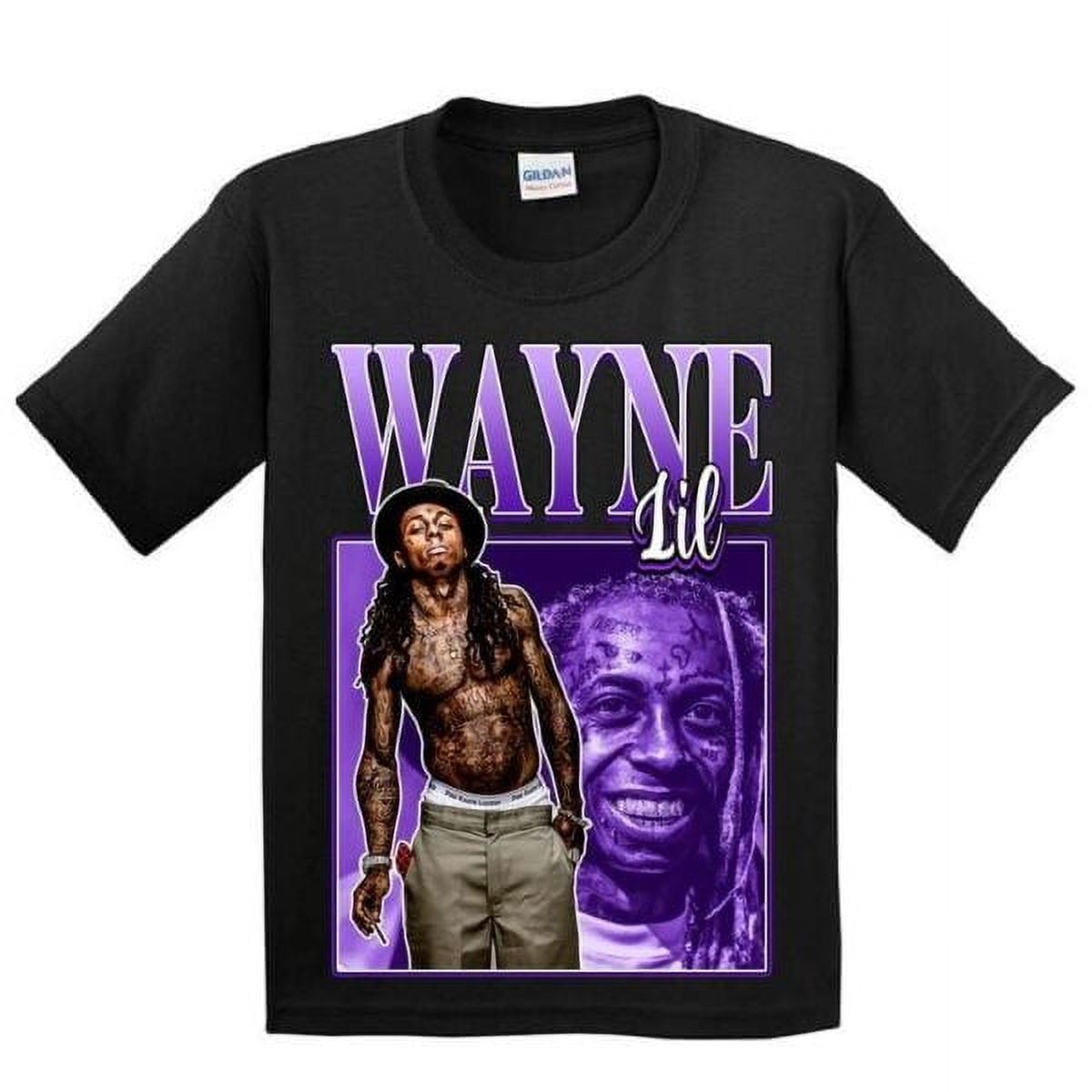 Lil Wayne Rapper Vintage Black T-shirt - Walmart.com