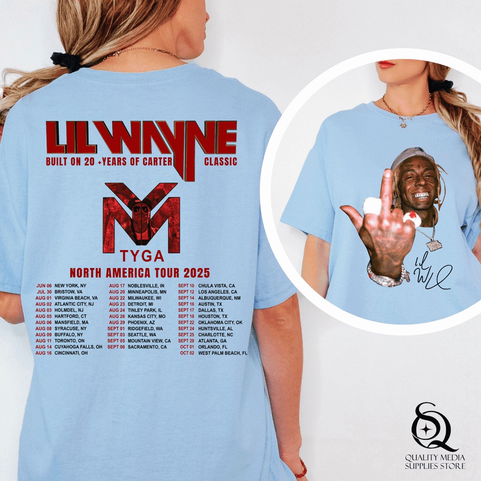 Lil Wayne Shirt | 2025 The Carter VI Tour T-Shirt | Vintage Style ...