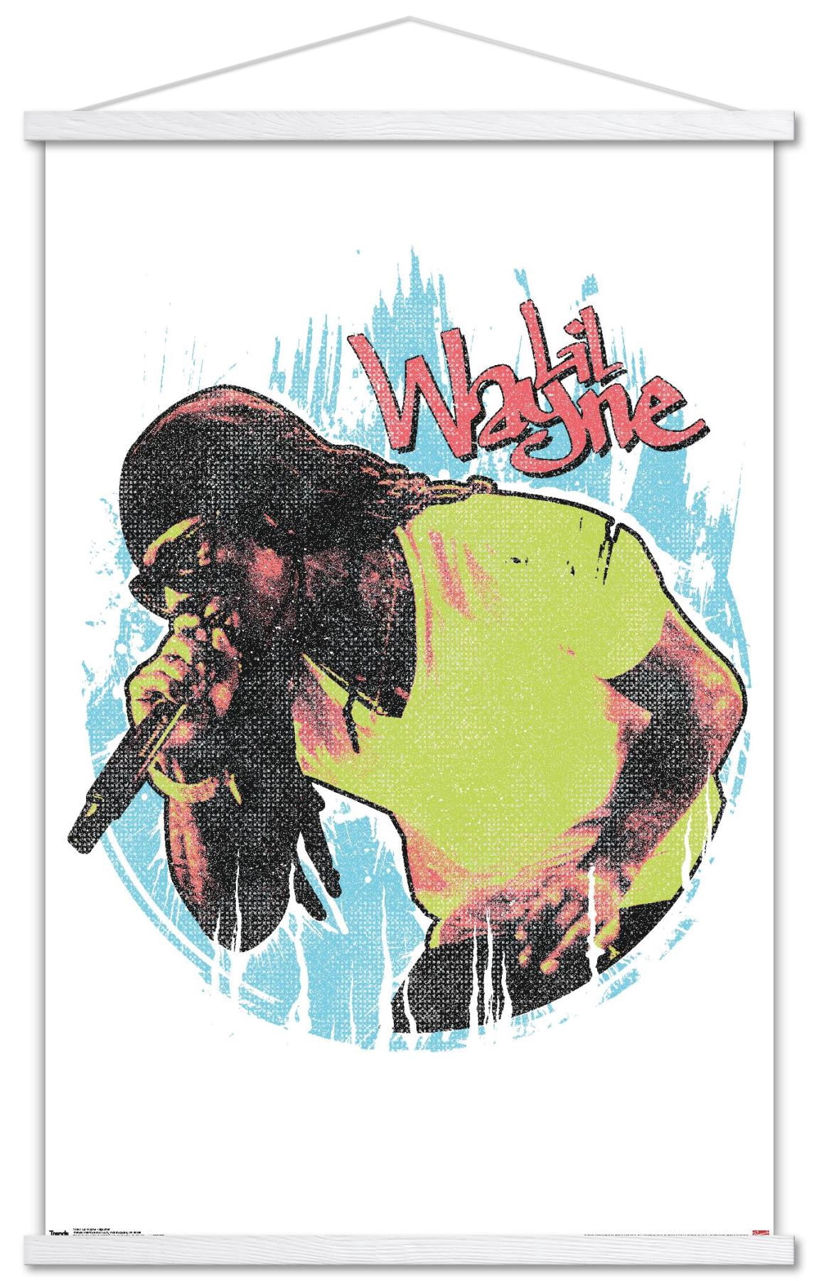 Lil Wayne - Splatter Wall Poster with Magnetic Frame, 22.375" x 34 ...