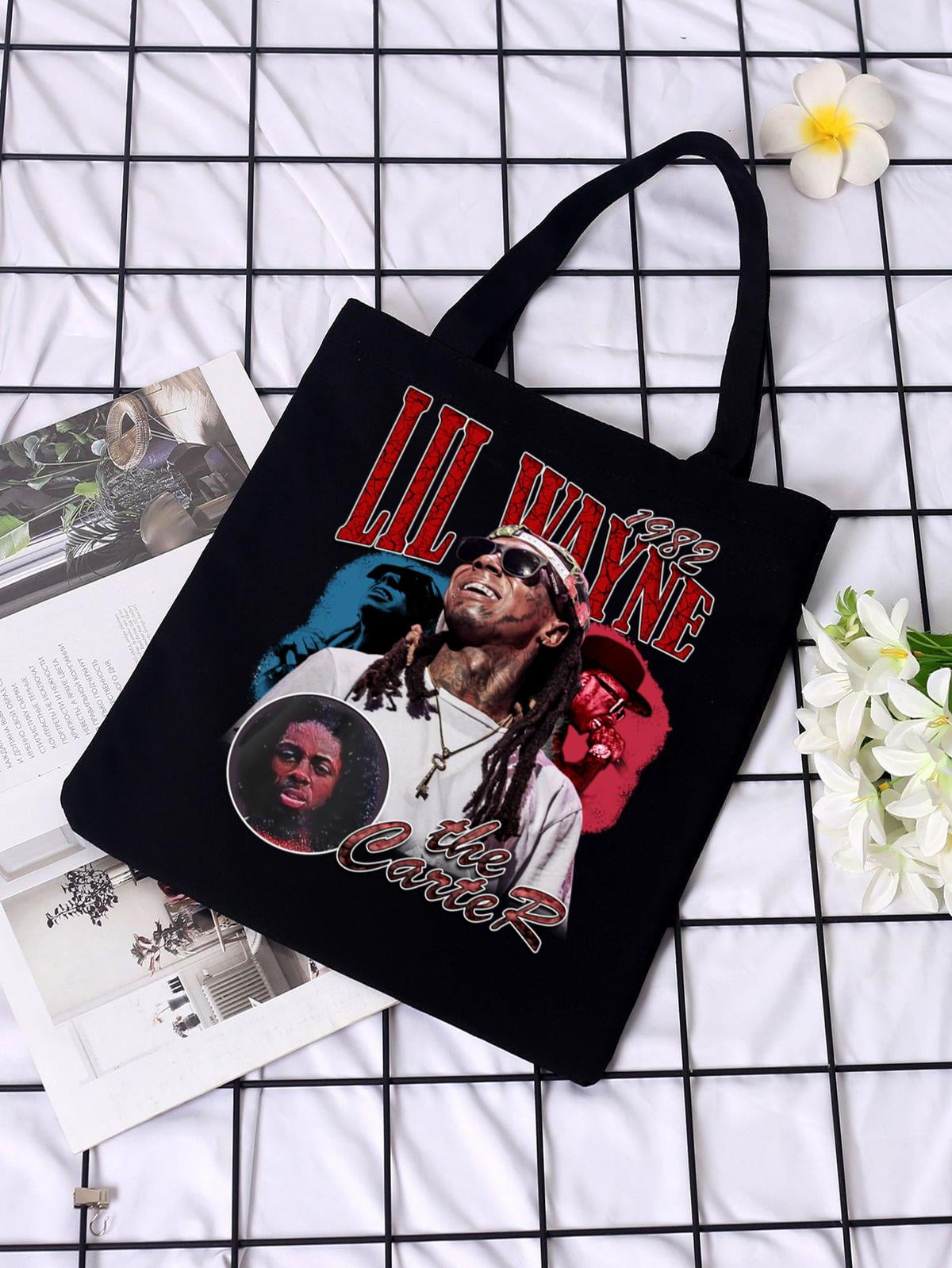 Lil Wayne T Bag, Vintage inspired 90's Rap Tote Bag Rap s DWK131 ...
