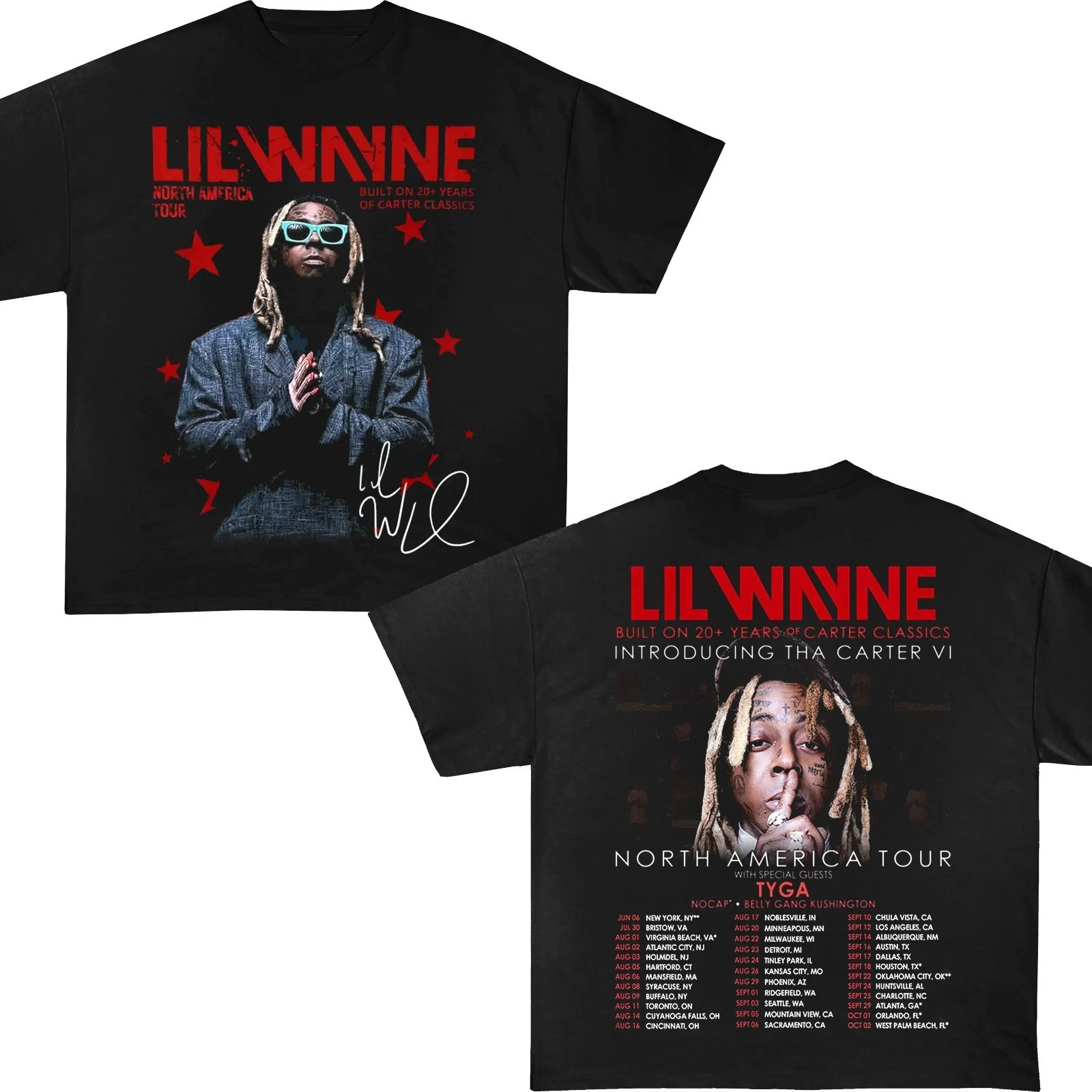 Lil Wayne Tha Carter VI Tour Shirt Lil WAYNE Tour 2025 North America T ...