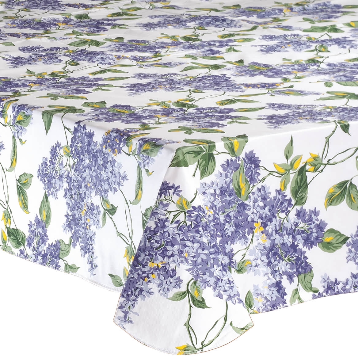 Lintex Lilac Vinyl Tablecloth 60x104 with Flannel Backing, Round and ...