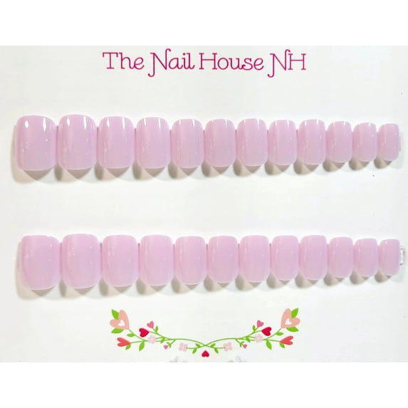 Lilac Blush - The Solids Collection Short Square Press On Nails - 24 ...