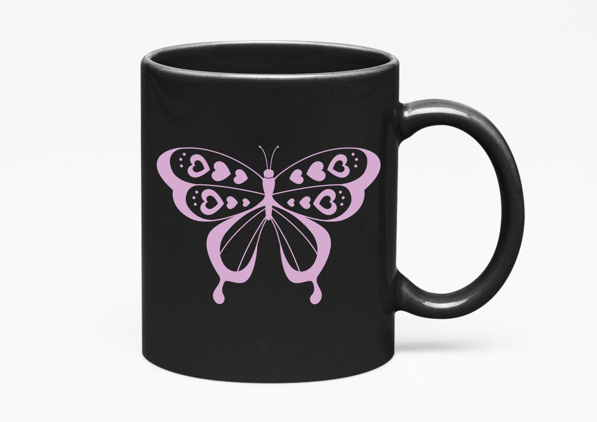 Lilac Butterfly Merch Gift, Black 11oz Ceramic Mug - Walmart.com