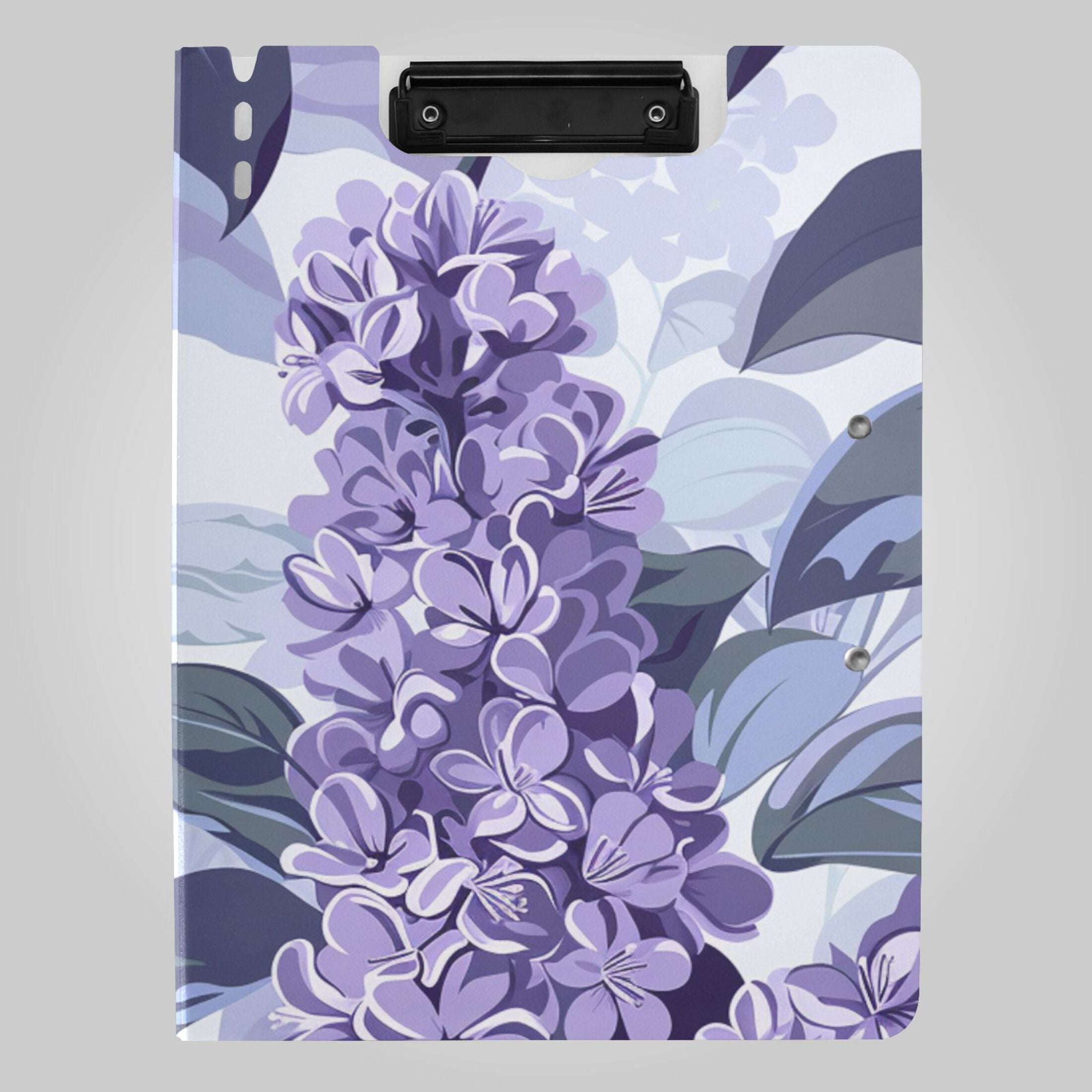 Lilac Cartoon Foldable Binder Folder Clipboard with Pen Slot Double ...