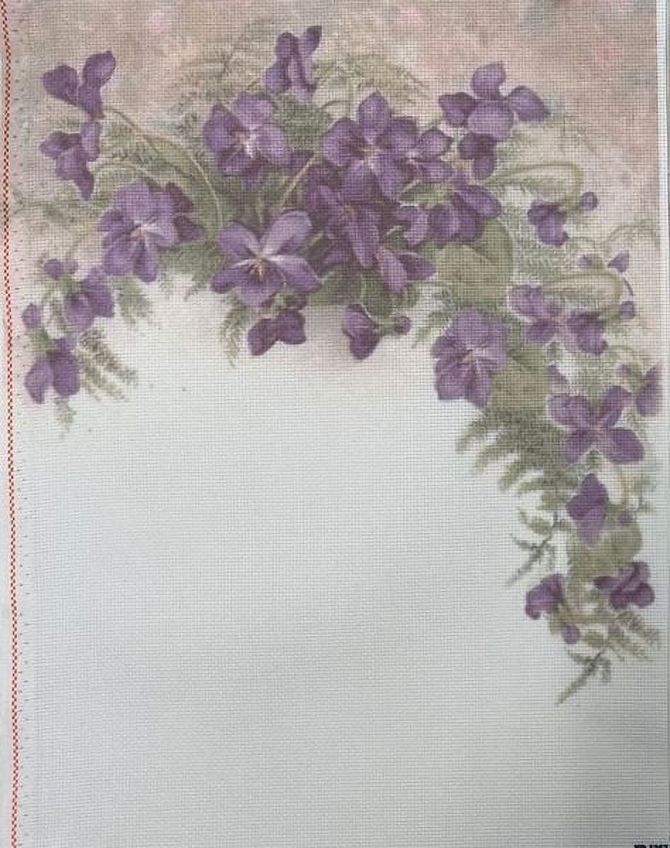 Lilac Cascade Designer Printed AIDA Fabric. Canvas for embroidery with ...
