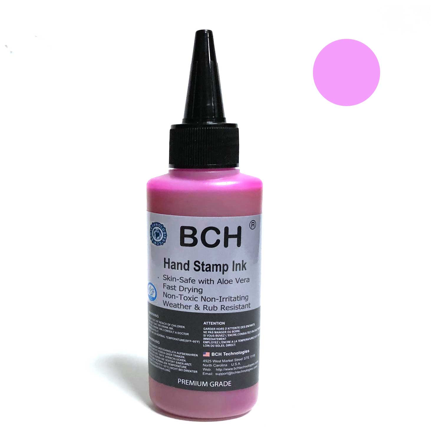Lilac Color Re-Entry Stamp Ink by BCH for Event Admittance - Skin-Safe ...