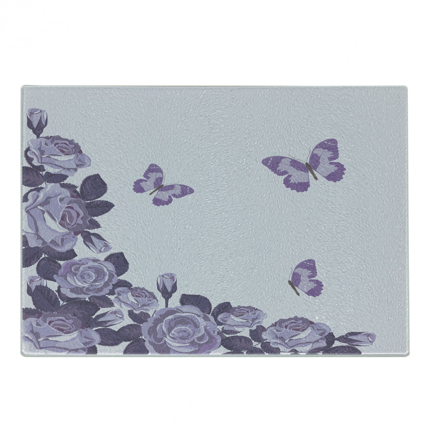Lilac Cutting Board, Bridal Composition with Rose Buds Blossoms Flying ...