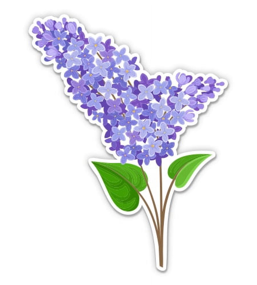 Lilac Flower Bloom Spring - 8" Vinyl Sticker - For Car Laptop I-Pad ...
