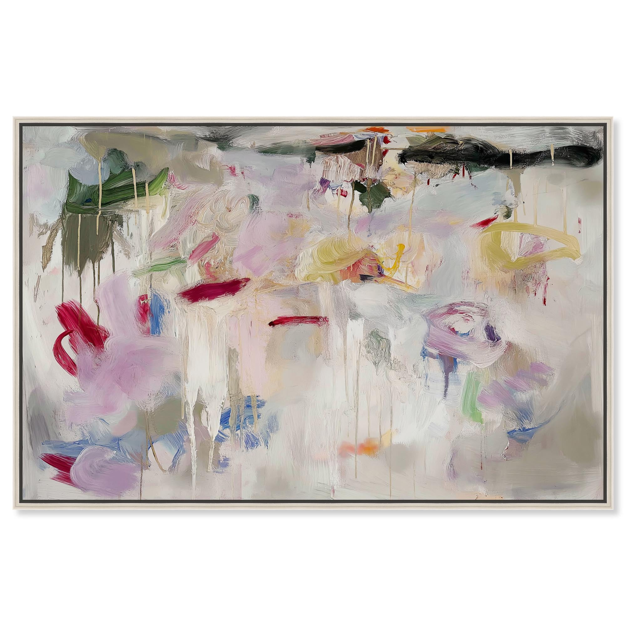 Lilac Haze Canvas Modern Abstracts by Art Remedy, Silver Frame, 15 x 10 ...