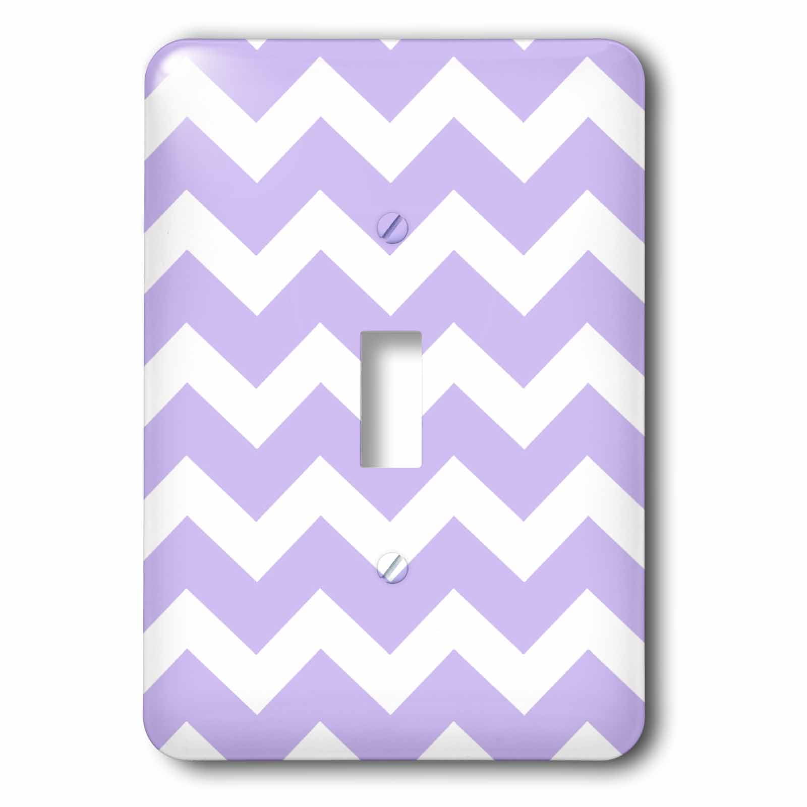 Lilac Purple and white zig zag chevron pattern. Light Lavender zigzags single toggle switch lsp ...