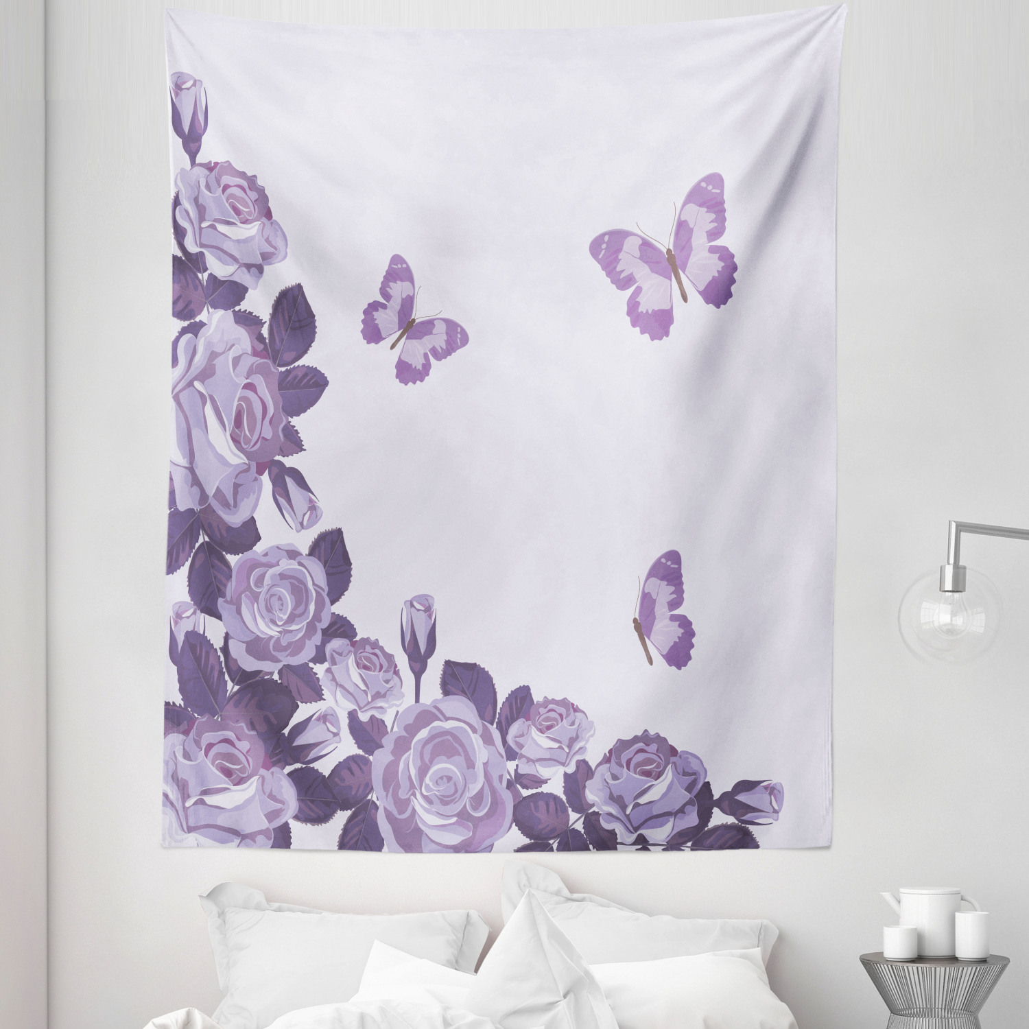 Lilac Tapestry, Bridal Composition with Rose Buds Blossoms Flying ...