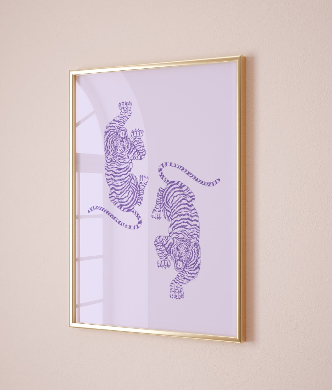 Lilac Tiger Poster, Preppy Dorm Decor, 16x24 UNFRAMED - Walmart.com