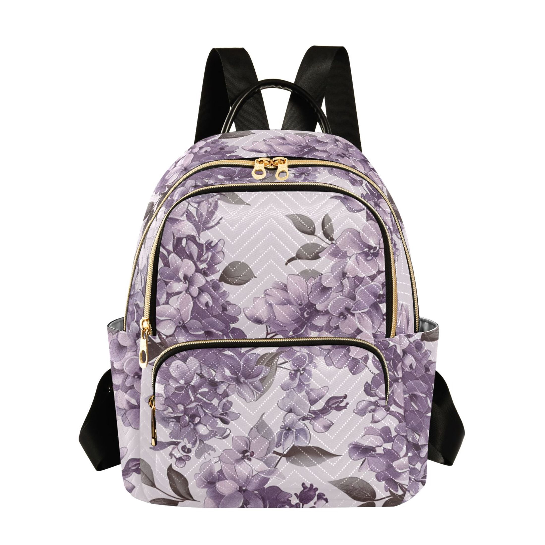 Lilac Vintage Color Quilted Backpack Fashion Daypack Commuter Bag for ...