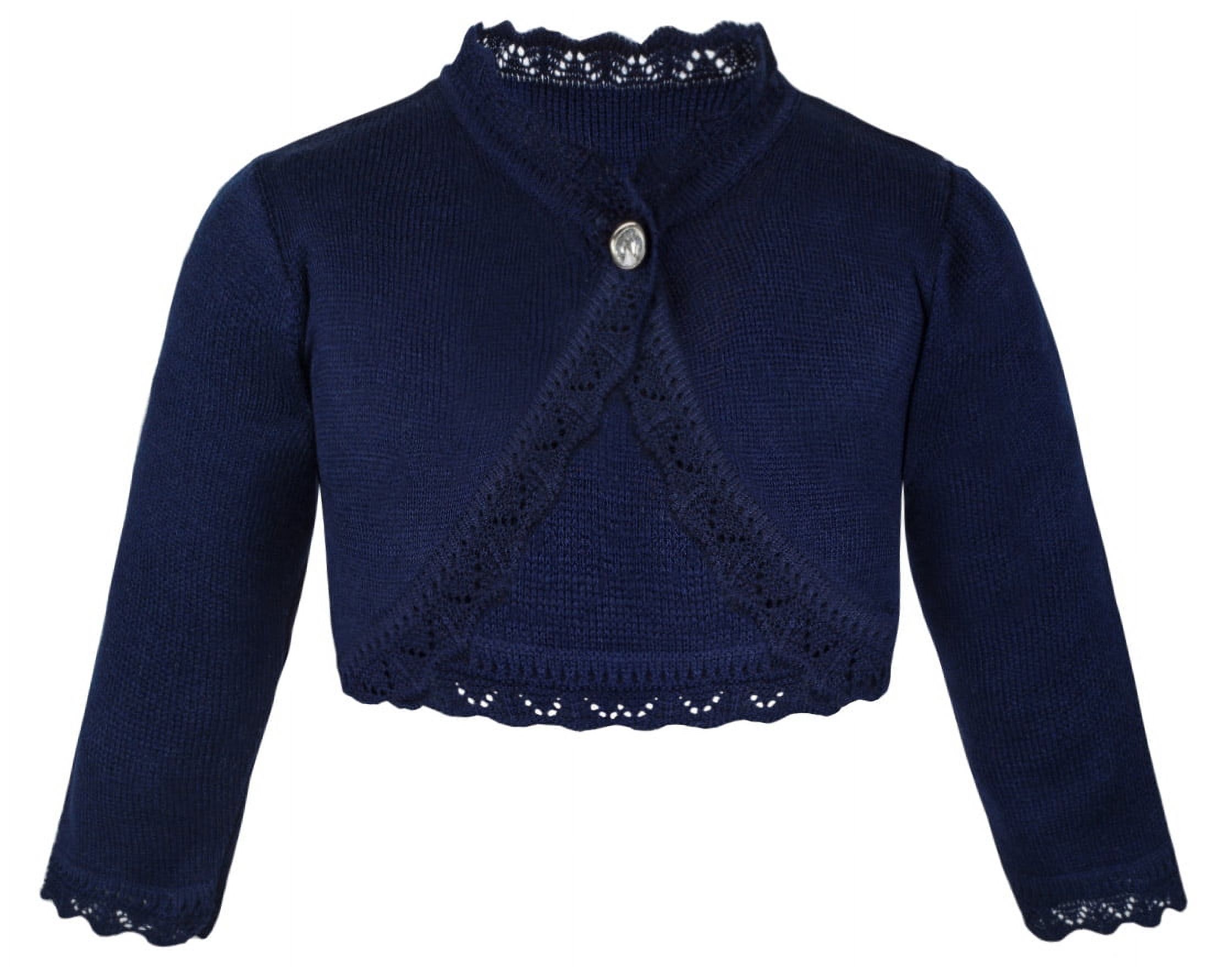 Lilax Baby & Girls' Bolero Cardigan Knit Long Sleeve Button Closure ...