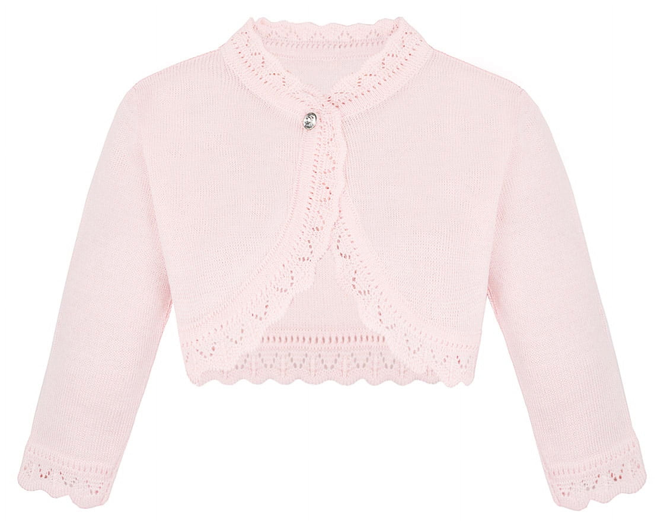 Lilax Baby & Girls' Bolero Cardigan Knit Long Sleeve Button Closure ...