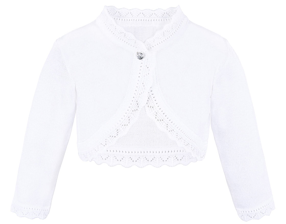 Lilax Baby & Girls' Bolero Cardigan Knit Long Sleeve Button Closure ...