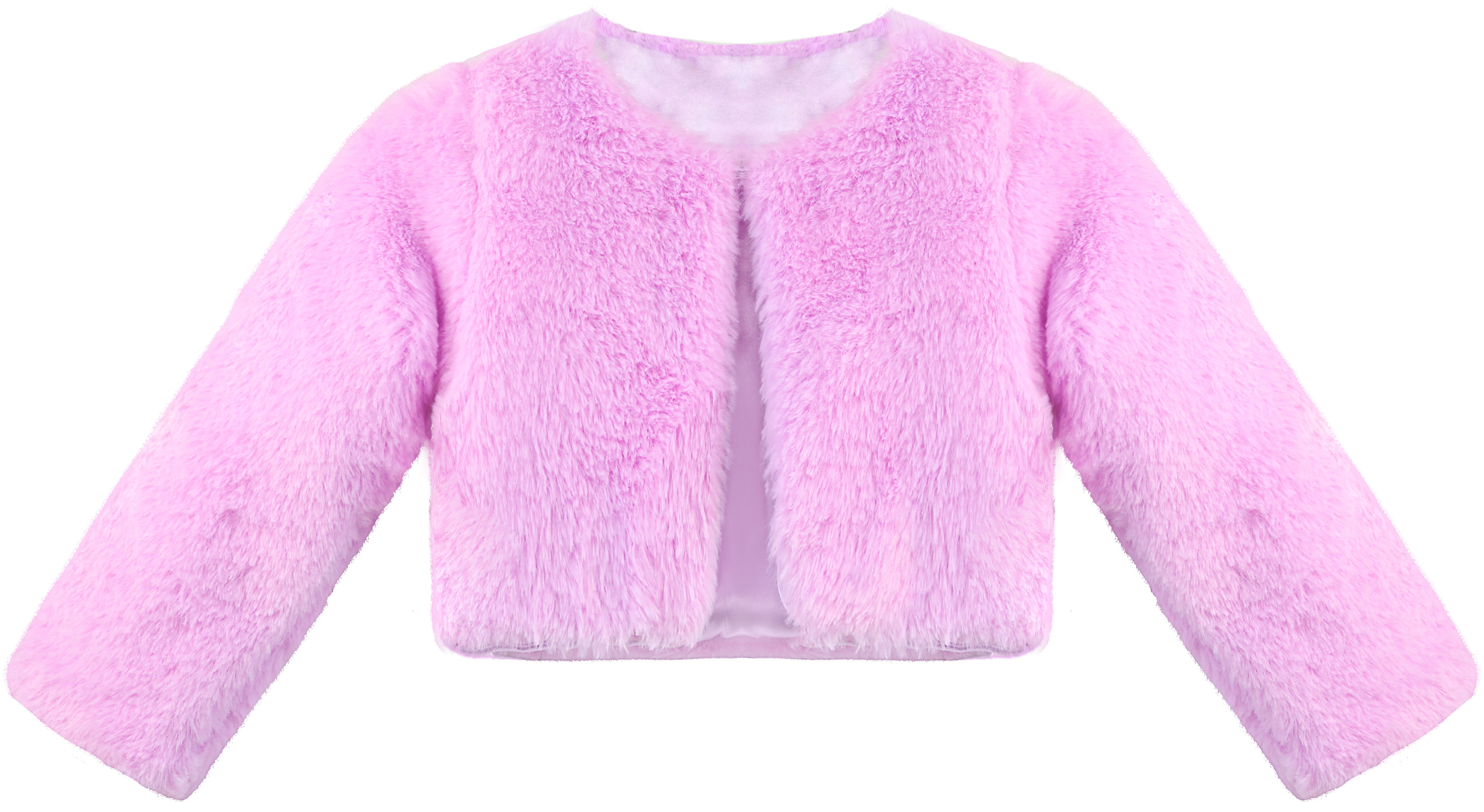 Lilax Girls Elegant Bolero Jacket Cozy Faux Fur Shrug Lavender 4 years ...