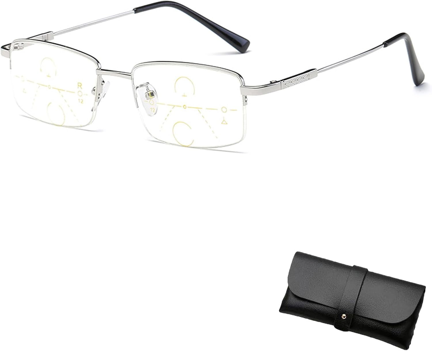 Lilcher Intellireaders, Titanium Progressive Intelligent Zoom Anti Blue Light Presbyopia Glasses ...