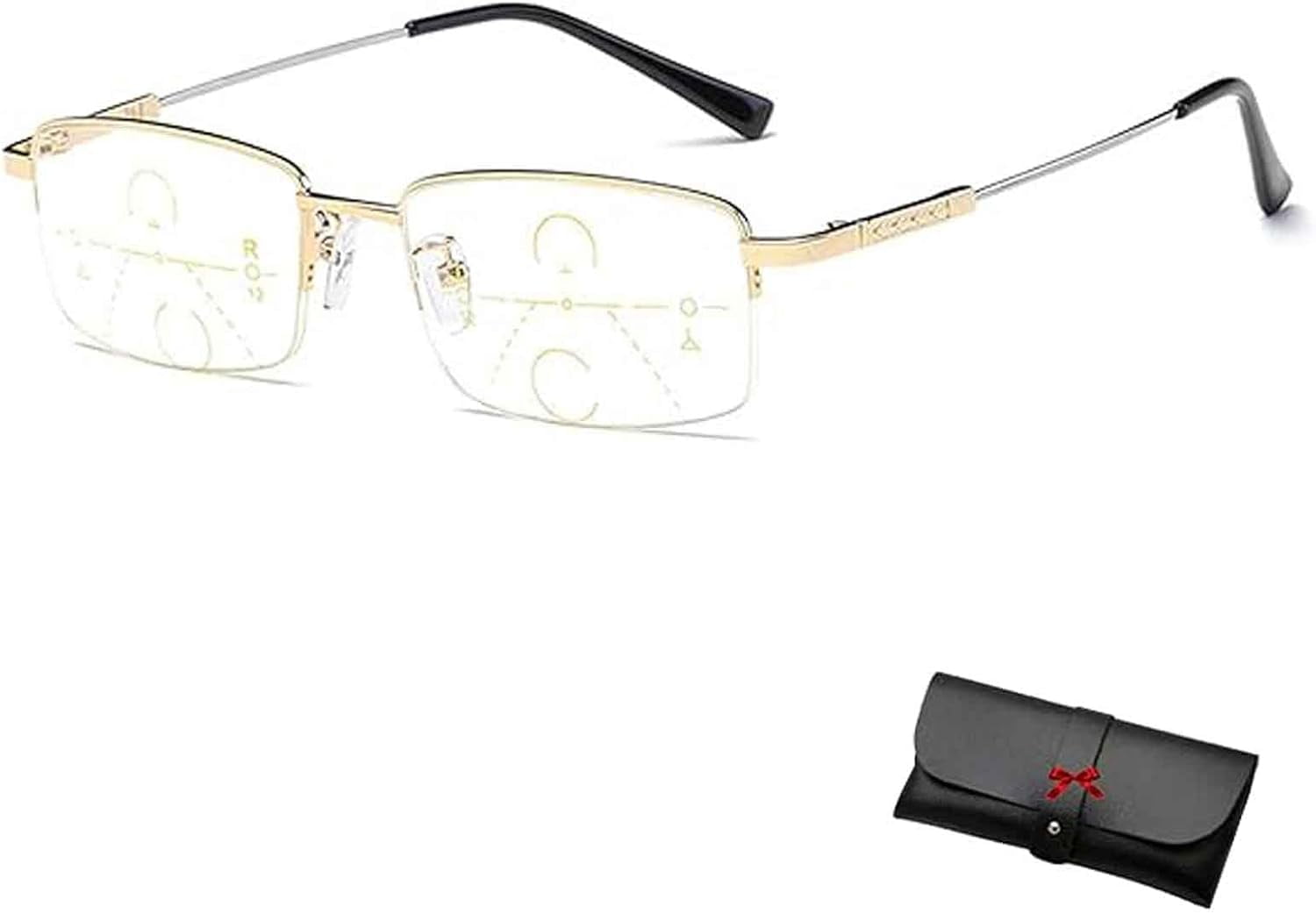 Lilcher Intellireaders, Titanium Progressive Intelligent Zoom Anti Blue Light Presbyopia Glasses ...