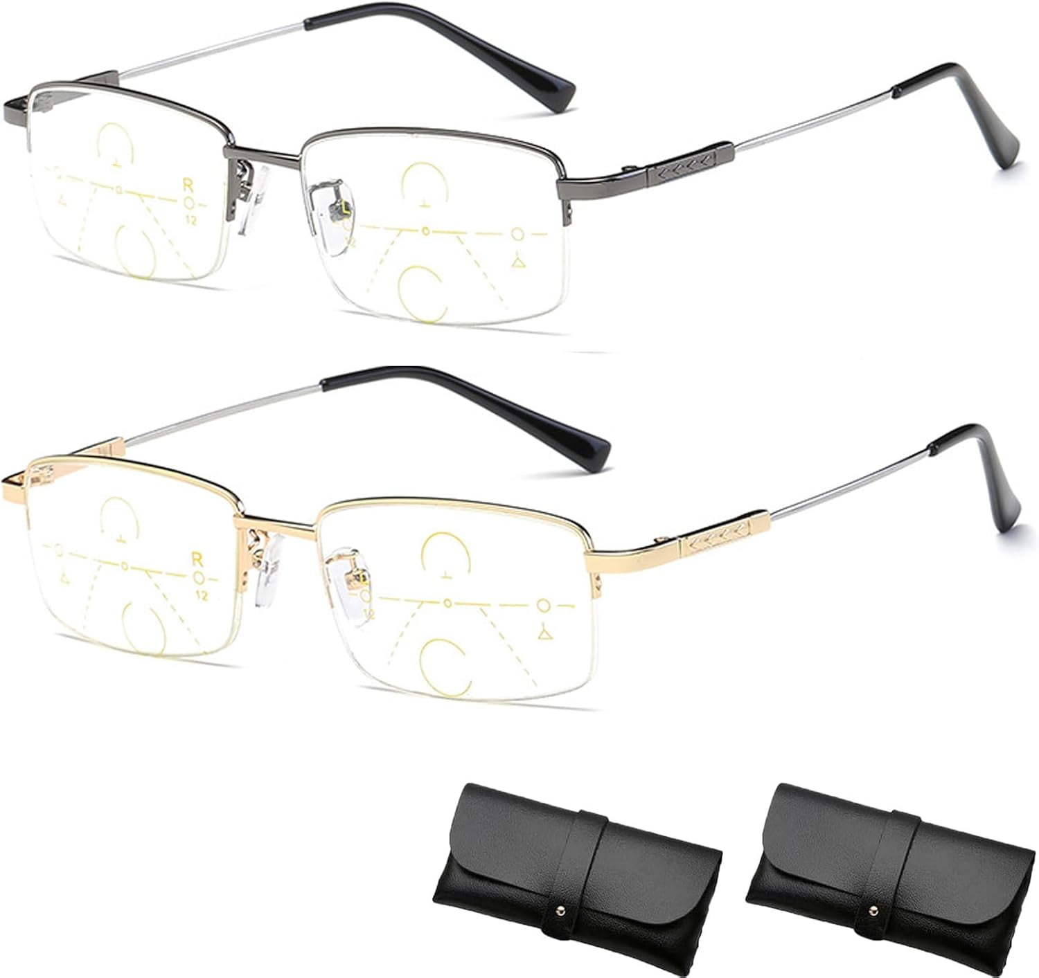 Lilcher Intellireaders, Titanium Progressive Intelligent Zoom Anti Blue ...