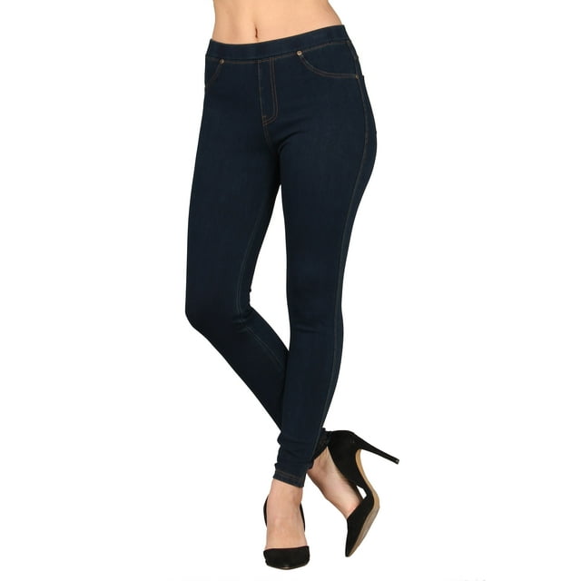 Lildy Womens Real Denim Skinny Jean Jeggings, Stretchable Cotton Blend ...