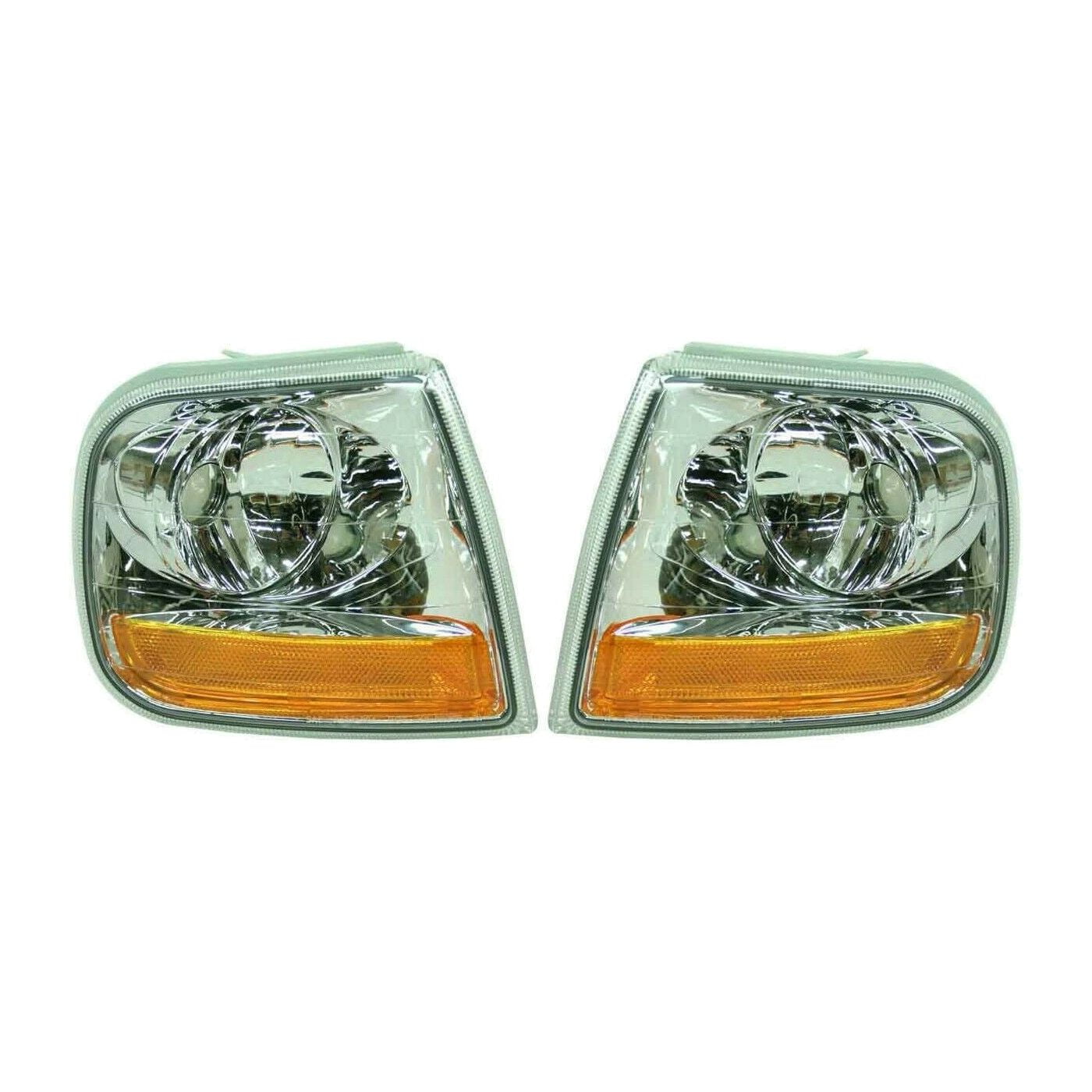 Lilfyxhj 2pcs Signal Light Left Right Side Plastic Lens Clear & Amber ...