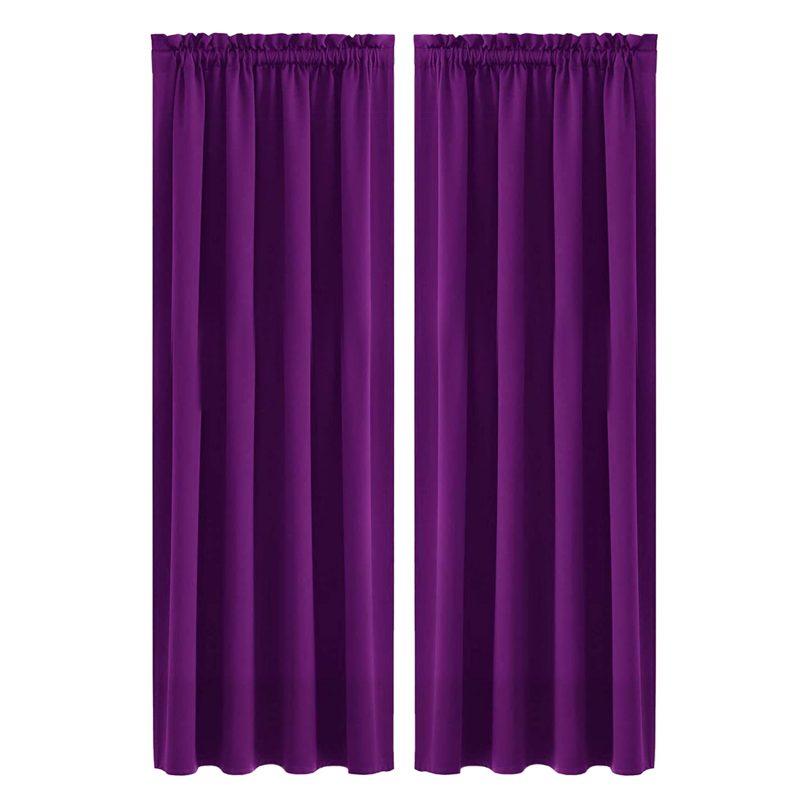 Lilgiuy 2 Pack Blackout Curtains for Bedroom, Solid Color Thermal ...