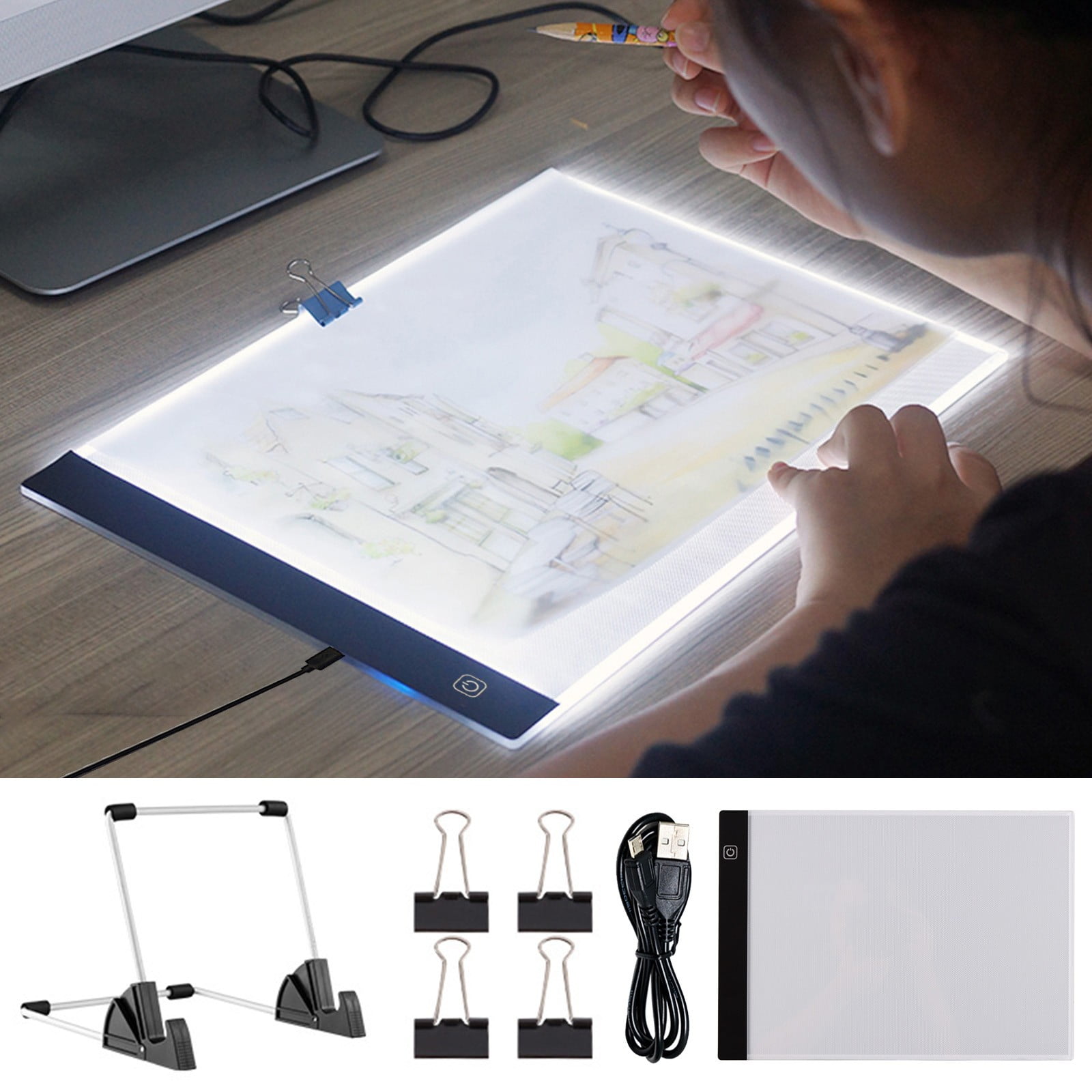 Lilgiuy A4 Rechargeable Light Box for Tracing, Portable Lightweight ...
