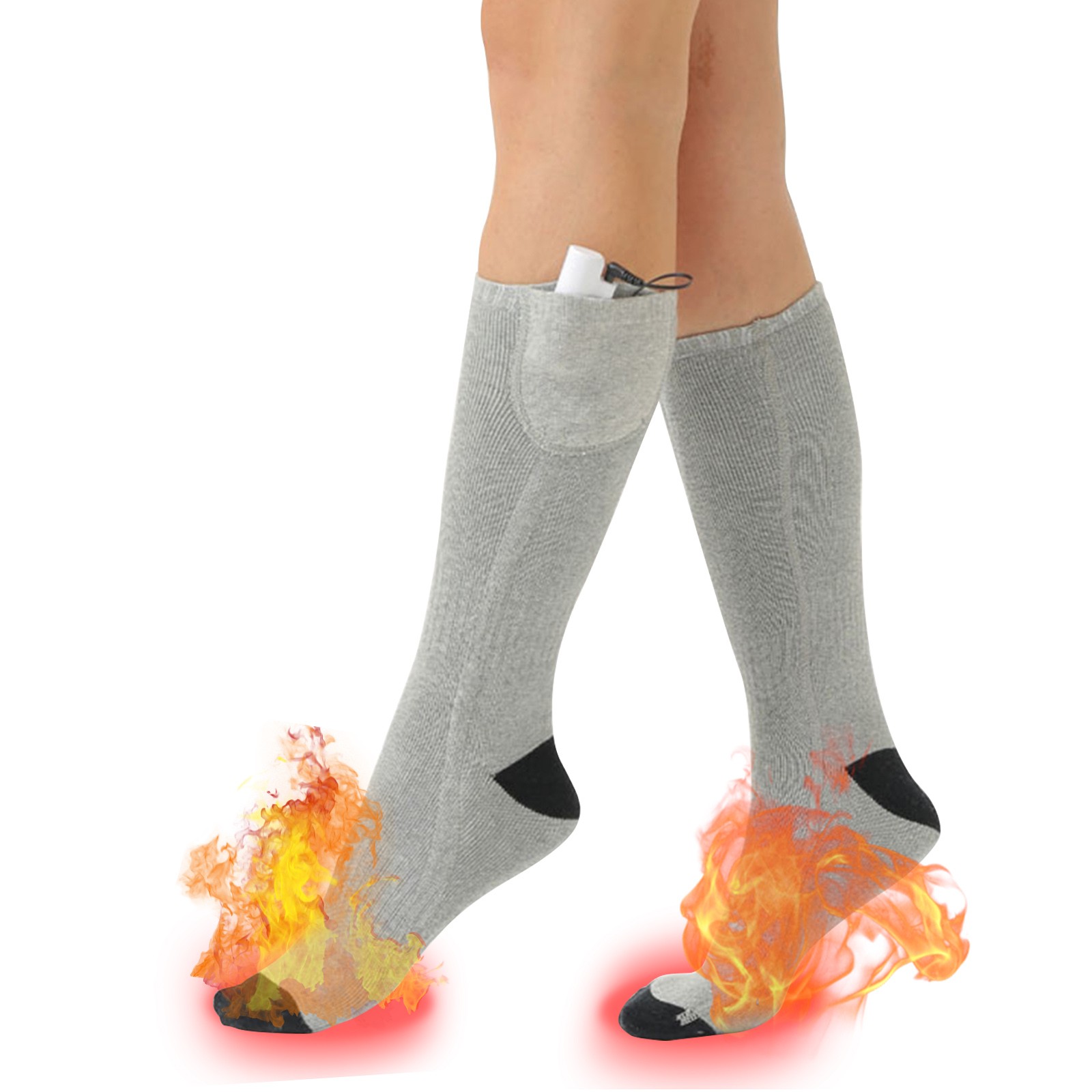 Lilgiuy Adult Washable Rechargeable Electric Socks with Large Capacity ...