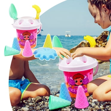 Play Day 12 Piece Big Bucket Beach Set with Sand Water Mill Castle Mold ...