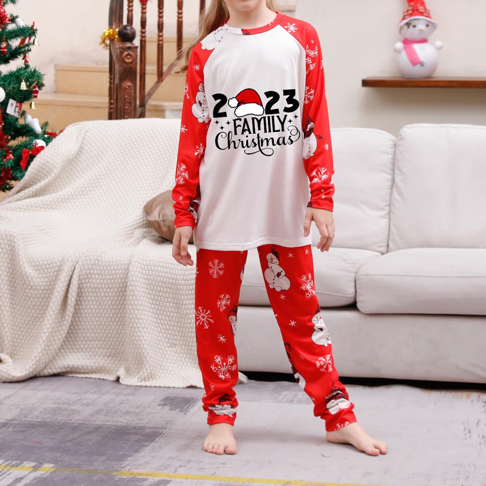Lilgiuy Christmas Family Pajamas Holiday Christma Pajama Family ...