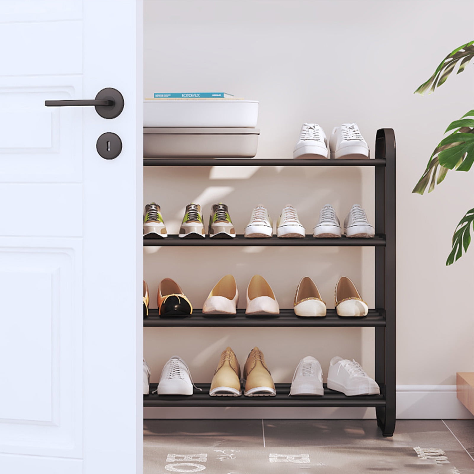 Lilgiuy Clearance! Shoe Rack-Shoe Rack Storage Organizer with 4 Tiers ...