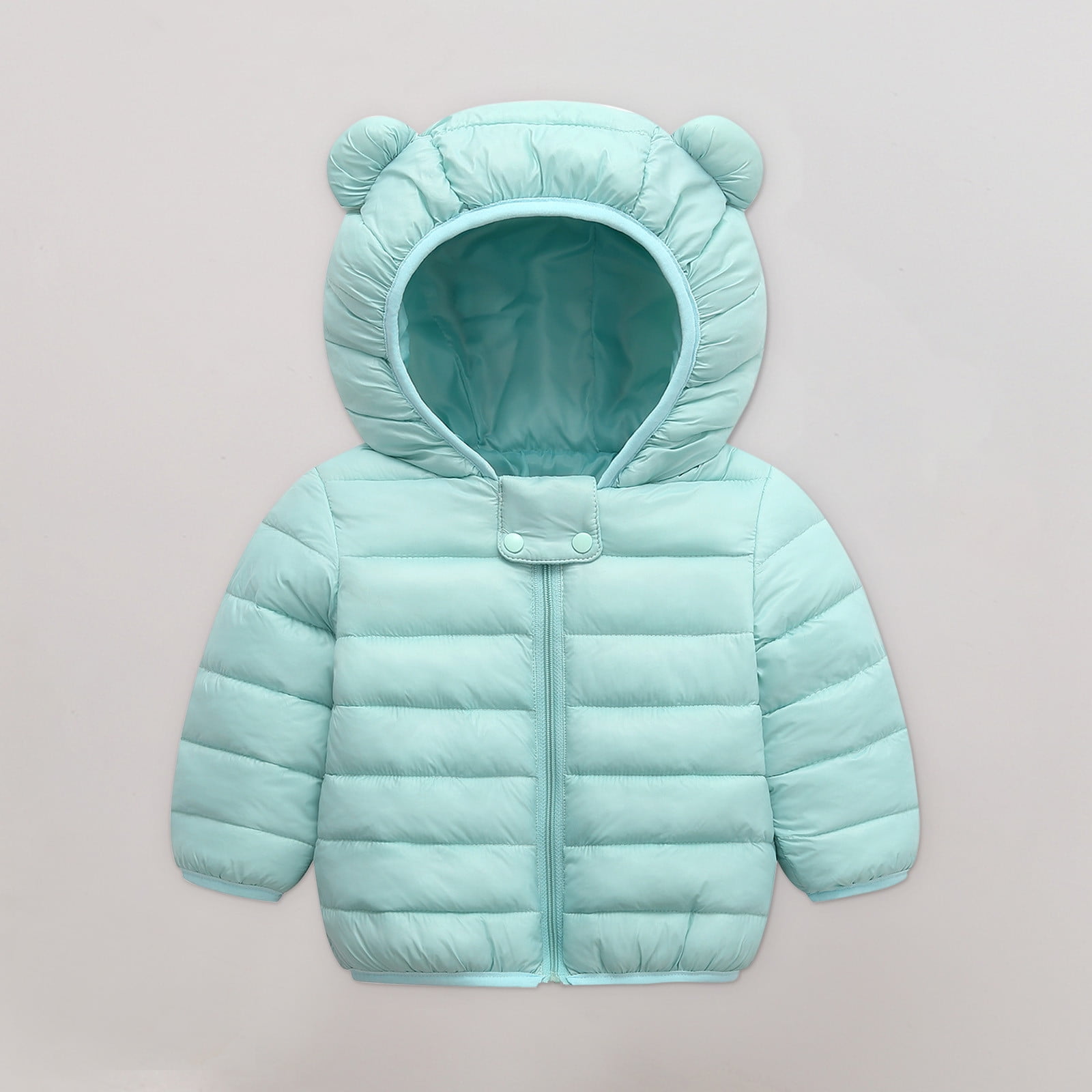 Lilgiuy Cute Baby Girls Jacket Kids Boys Light Down Coats With Ear ...