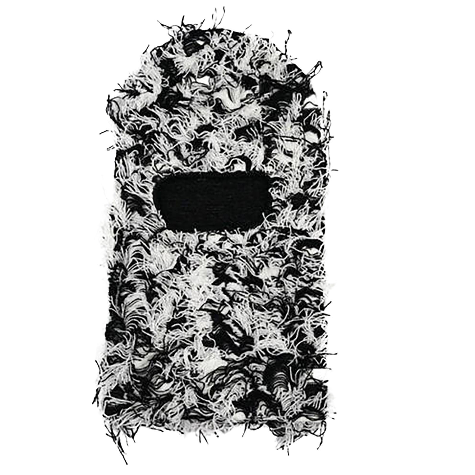 Lilgiuy Distressed Balaclava for Men Women Knitted Full Face Ski Mask ...