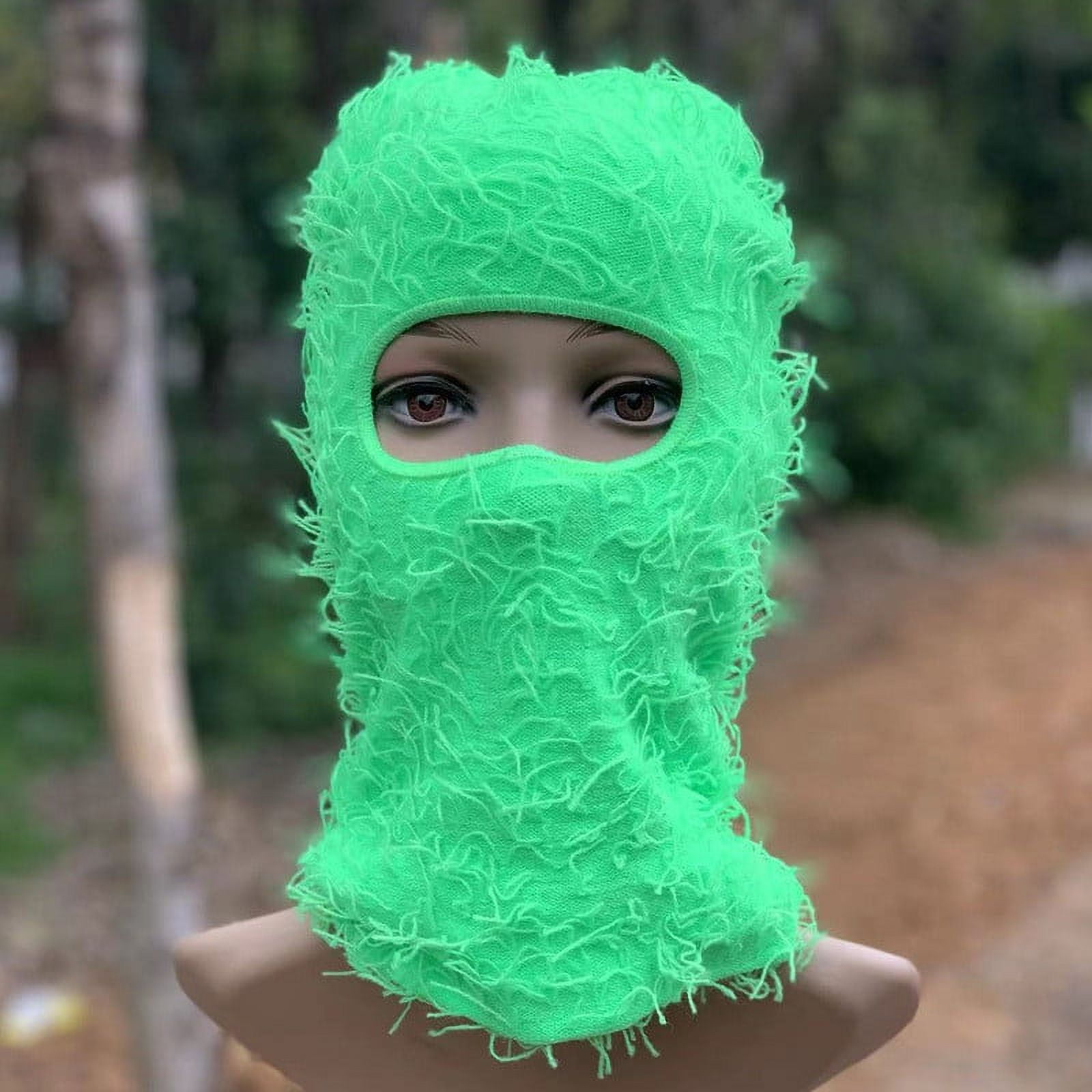 Lilgiuy Distressed Balaclava Ski Mask Knitted Full Face Windproof ...