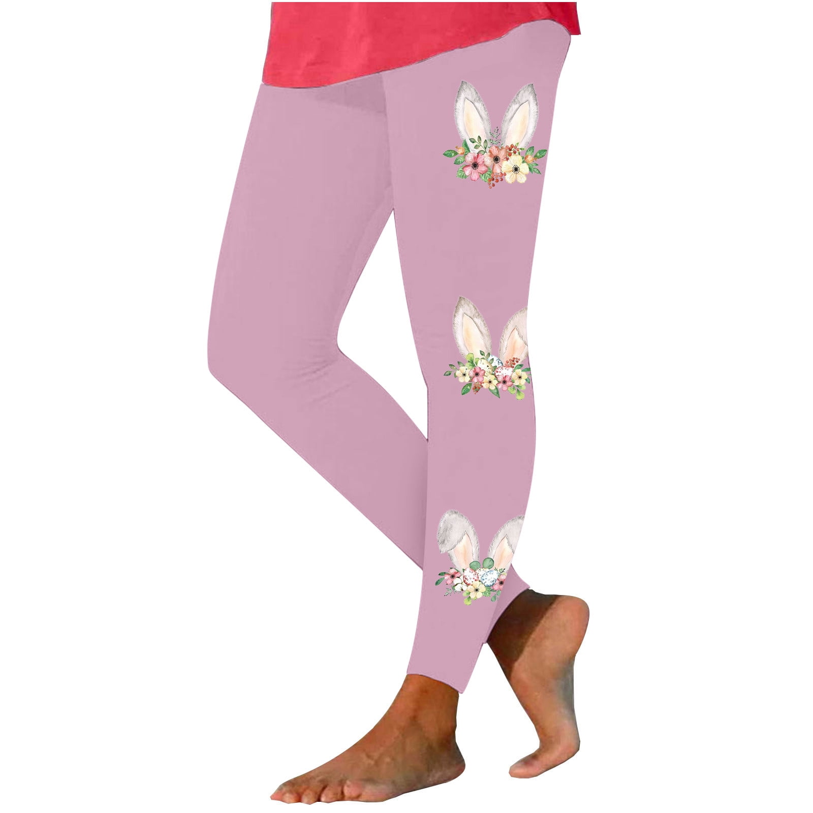 Lilgiuy Easter Day Leggings for Women High Waisted Slim Fit Cute Rabbit ...