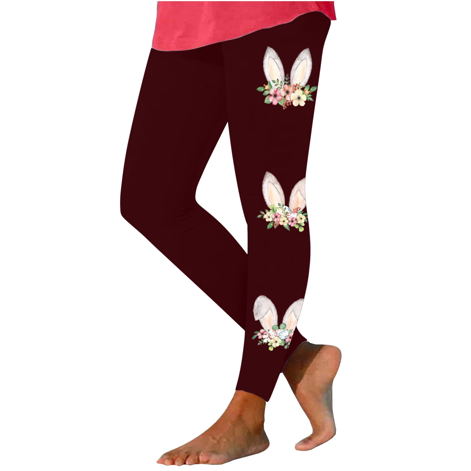Lilgiuy Easter Day Leggings for Women High Waisted Slim Fit Cute Rabbit ...