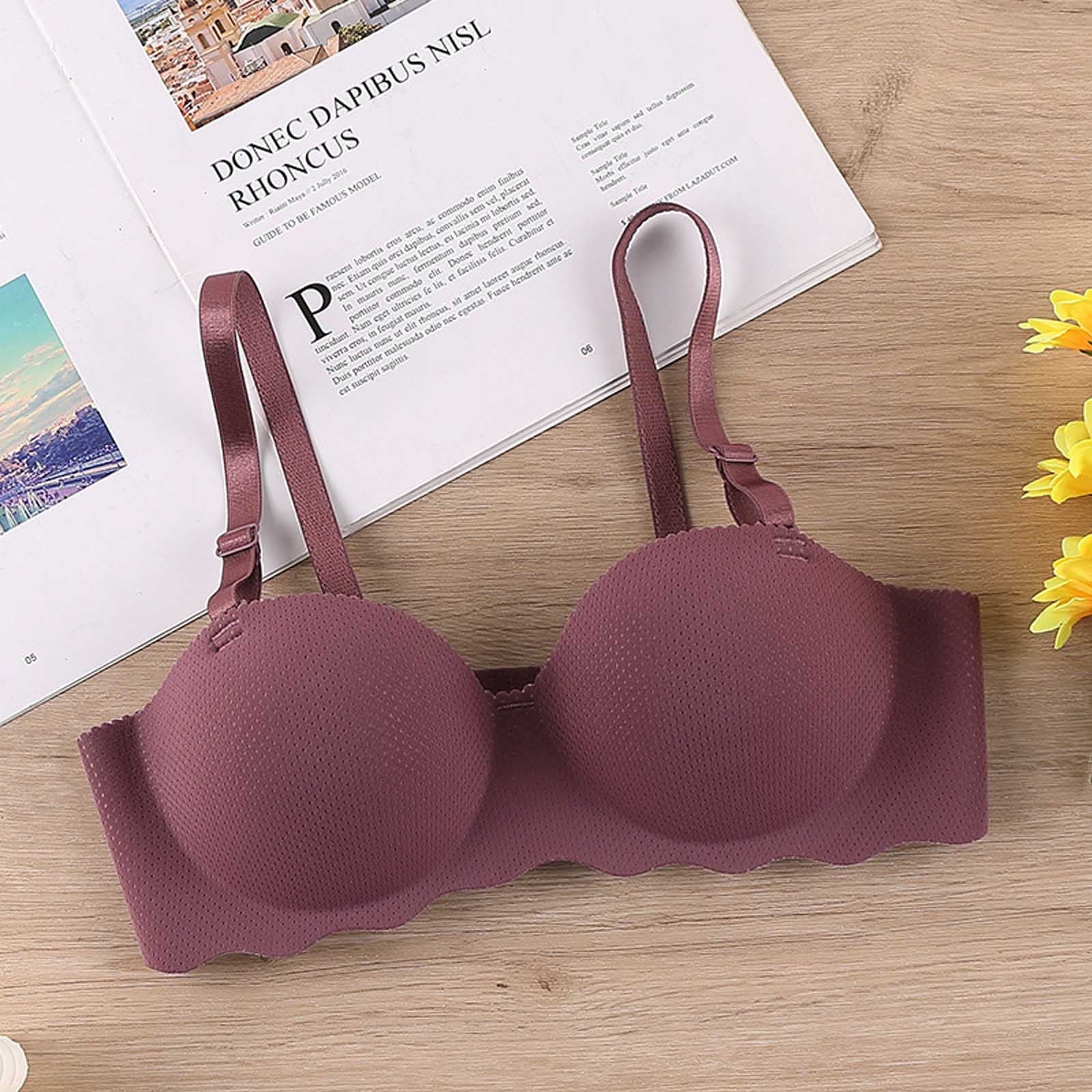 Lilgiuy Gathering A Seamless Bra With Detachable Shoulder Straps for ...