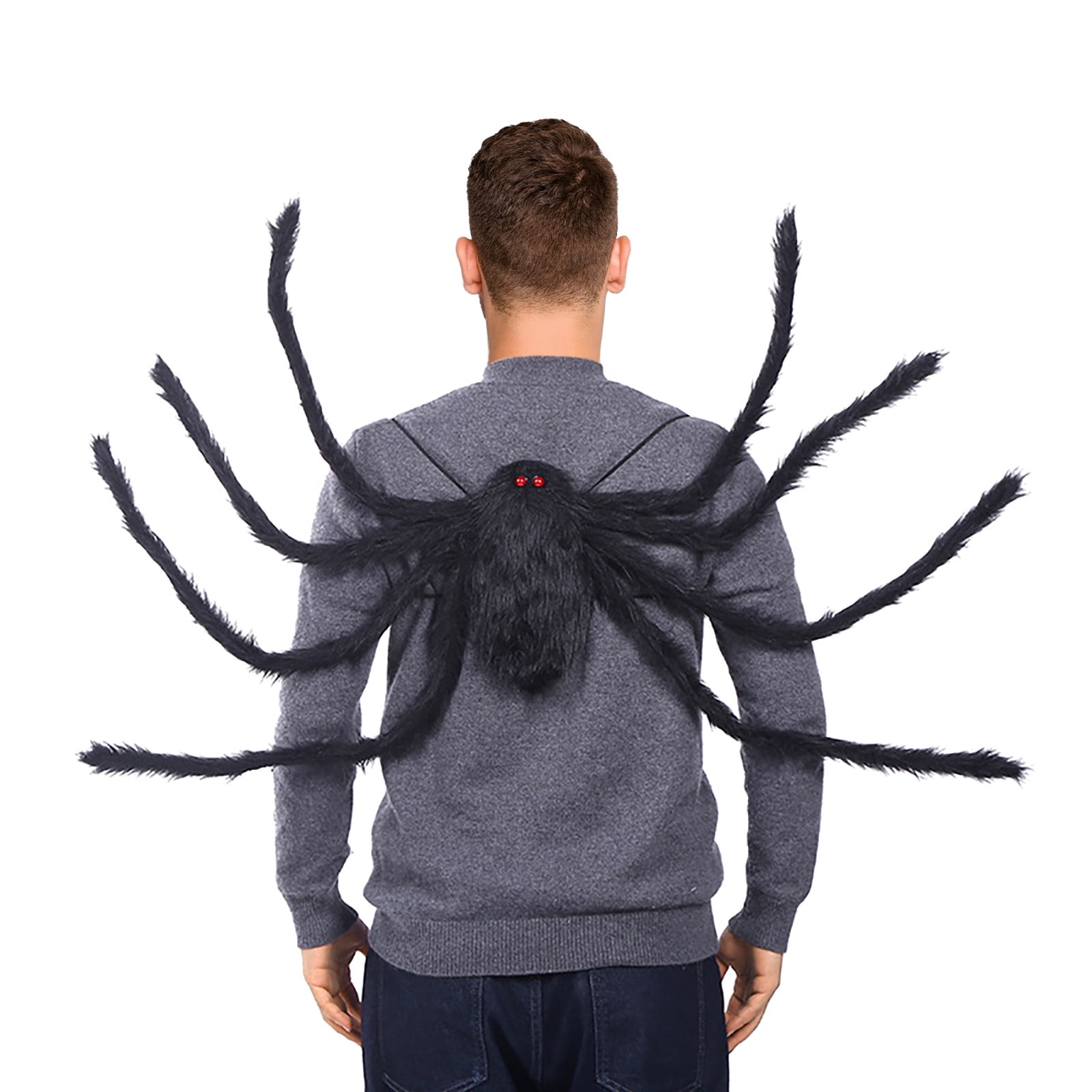 Lilgiuy Halloween Adult Spider Backpack Costume Black Colorful Spider ...