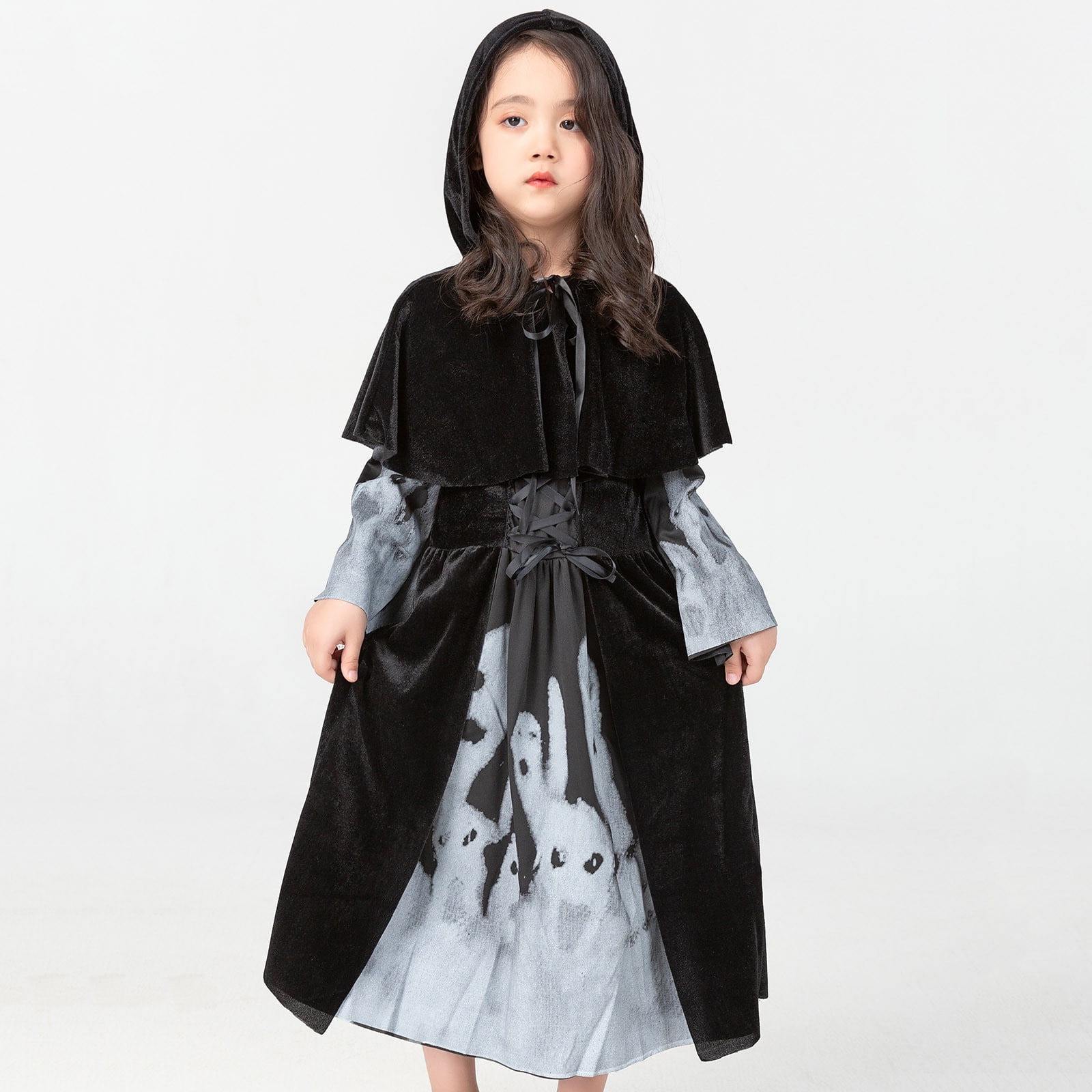 Lilgiuy Halloween Costume for Toddler Girls Fashion Round Neck Long ...