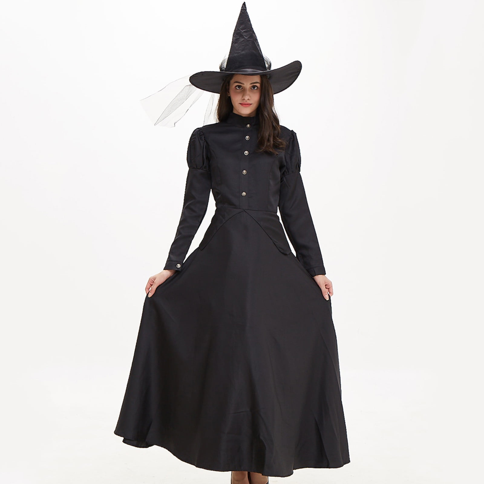 Lilgiuy Halloween Costume for Women Medieval Style Court Attire Witch ...